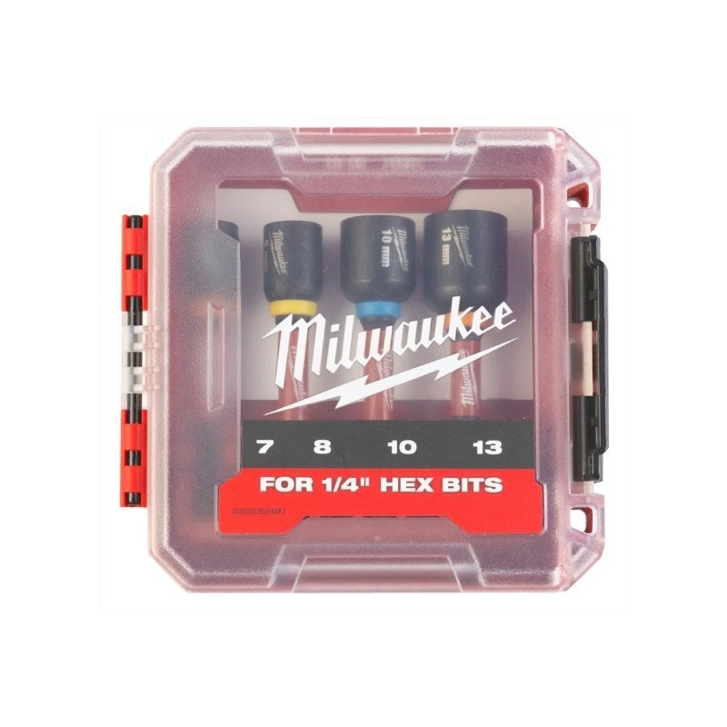 ESTUCHE MILWAUKEE VASOS CON EJE SHOCKWAVE (4uds) ref. 4932492445